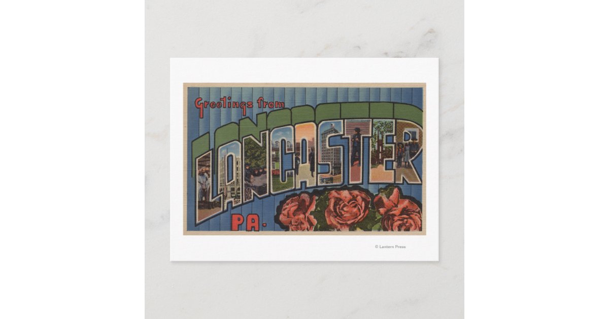 Lancaster, Pennsylvania - Large Letter Scenes Postcard | Zazzle