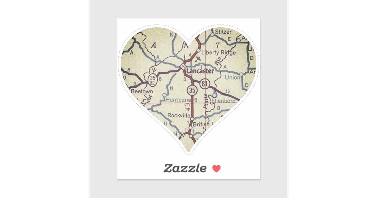 Lancaster WI Map Sticker | Zazzle