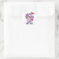 Lance-a-lotl Funny Axolotl Knight Pun Classic Round Sticker | Zazzle
