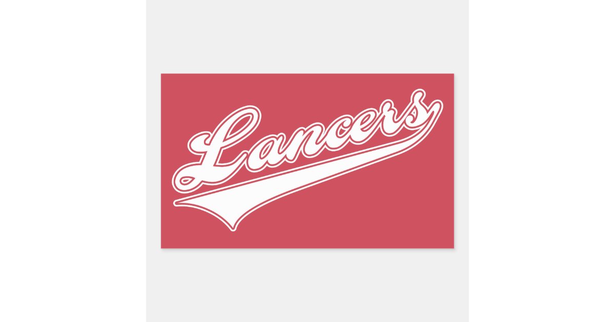 Lancers Script Rectangular Sticker | Zazzle