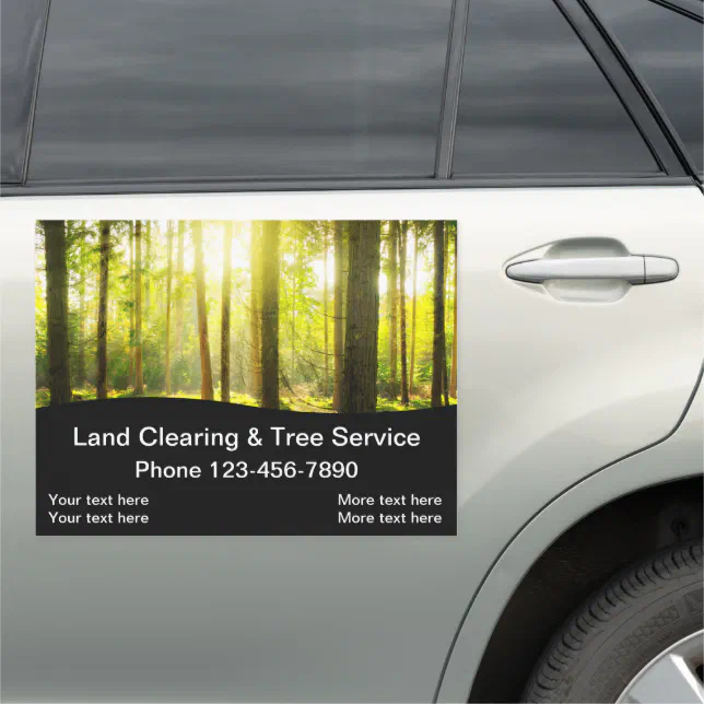 Land Clearing And Tree Service Car Magnet | Zazzle
