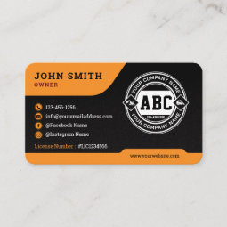 Land clearing, Construction, Excavating, Black Business Card | Zazzle