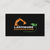 Land clearing, Excavation,Landscaping,Construction Business Card | Zazzle