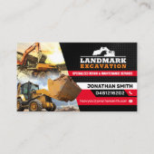 Land clearing, Excavation,Landscaping,Construction Business Card | Zazzle