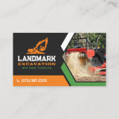 Land clearing, Excavation,Landscaping,Construction Business Card | Zazzle