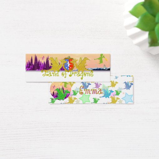 Land of Dragons Name Tag Emma for Kids | Zazzle