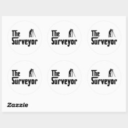 Land Surveyor Classic Round Sticker | Zazzle