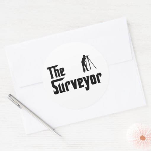 Land Surveyor Classic Round Sticker | Zazzle