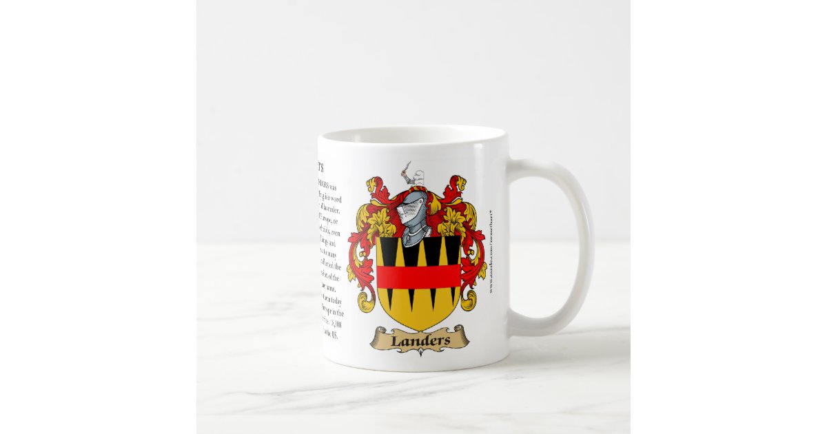 Landers, the Origin, the Meaning and the Crest Coffee Mug | Zazzle