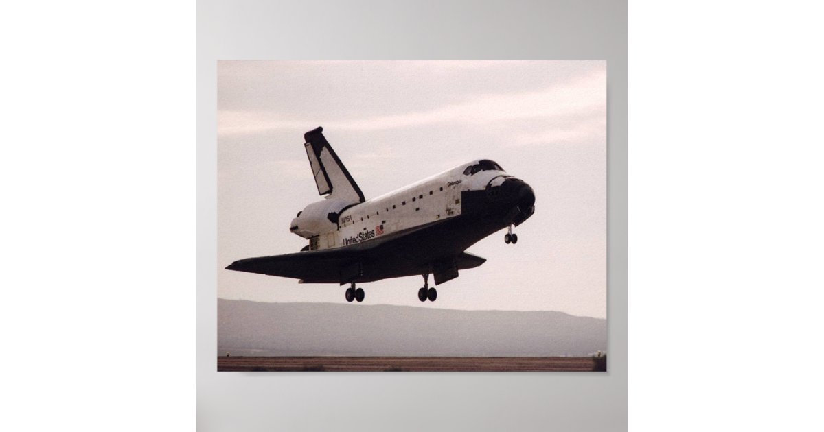 Landing of Space Shuttle Columbia (STS-55) Poster | Zazzle