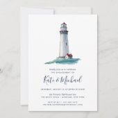 Landmark | Watercolor Lighthouse Engagement Party Invitation | Zazzle