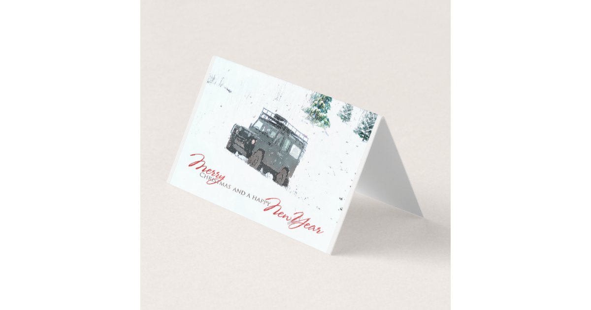 Landrover christmas card pack from bywhacky | Zazzle