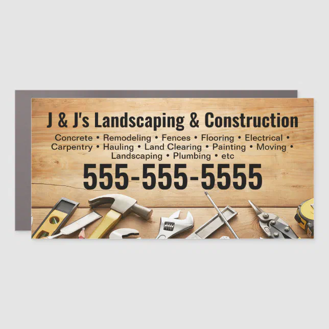 Landscape and Construction Truck Car Magnet | Zazzle