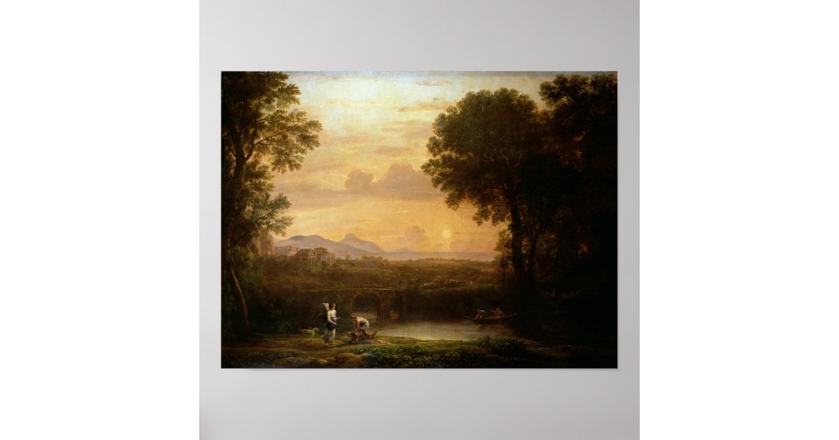 Landscape at Dusk Poster | Zazzle