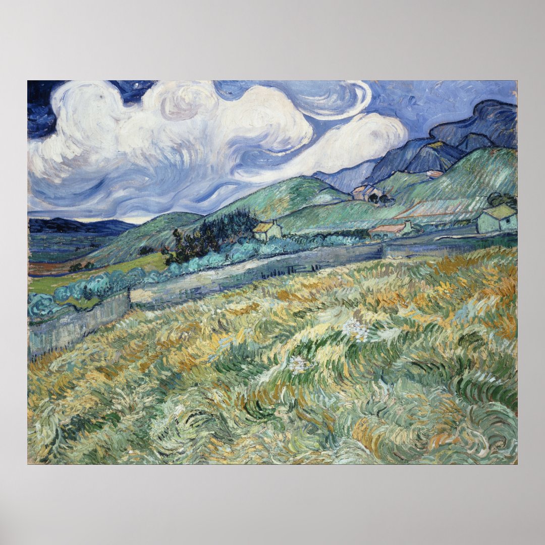Landscape from Saint-Remy by Vincent Van Gogh Poster | Zazzle