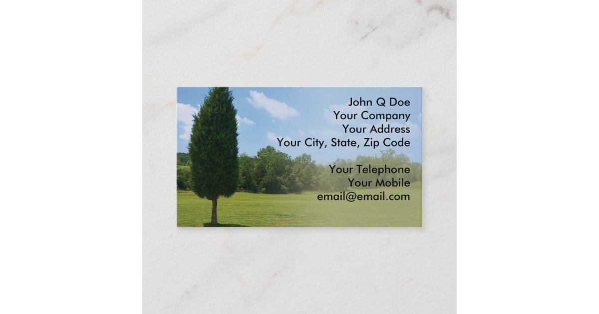 Landscape Gardener land management Business Card | Zazzle