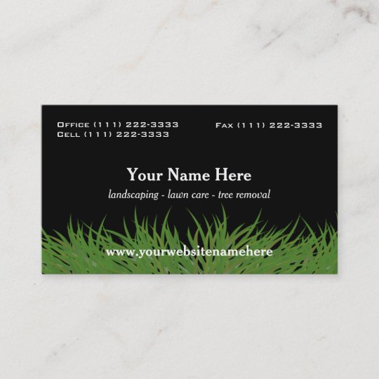 Landscape Green Grass Business Card | Zazzle.com