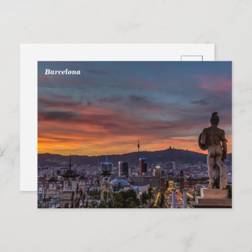 Landscape of Barcelona Postcard | Zazzle