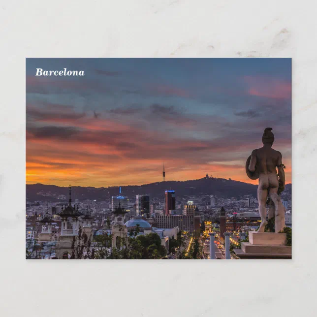 Landscape of Barcelona Postcard | Zazzle