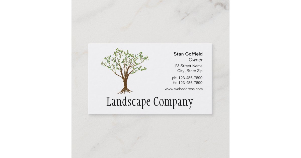 Landscape or Tree Service Business Card | Zazzle