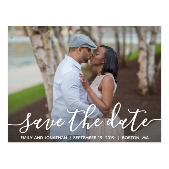 Landscape Photo Wedding Save The Date Postcard | Zazzle.com