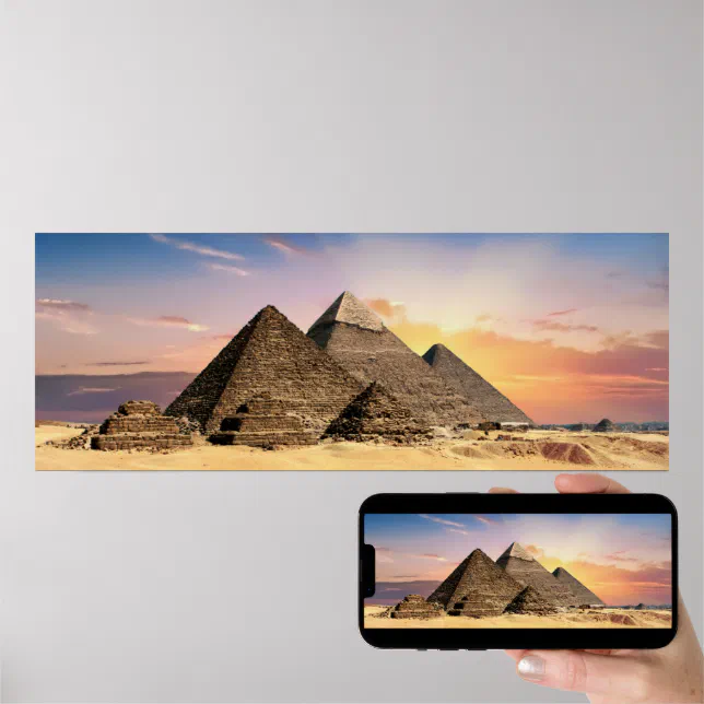 Landscape Photography: Giza Pyramid Complex Egypt Poster | Zazzle