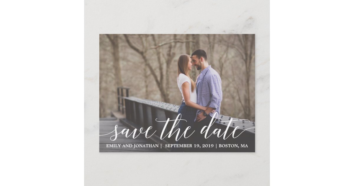 Landscape Picture Save The Date Postcard, Photo Postcard | Zazzle