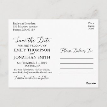 Landscape Picture Save The Date Postcard, Photo Postcard | Zazzle