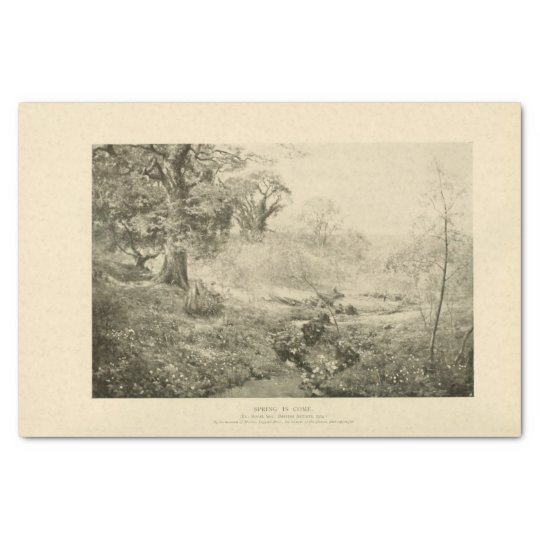 Landscape Spring Trees Ephemera Decoupage Tissue Paper | Zazzle.com