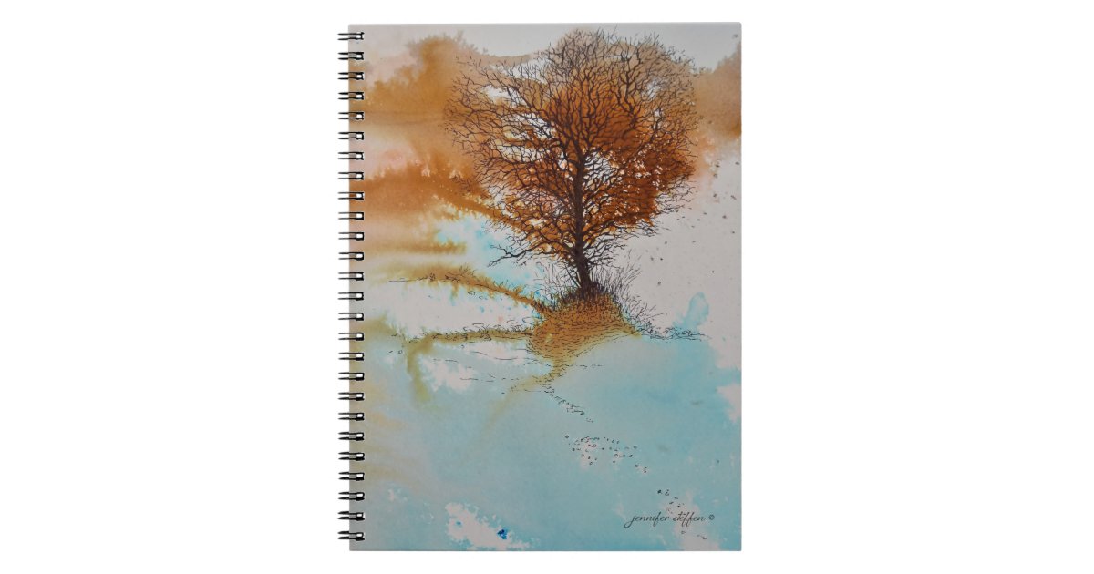Landscape Tree Art Notebook | Zazzle