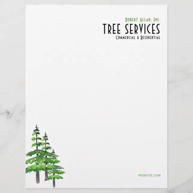 Landscape Tree Services Letterhead | Zazzle