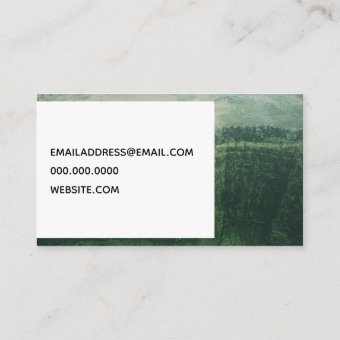 Landscape Waterfall Nature Business Card | Zazzle
