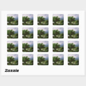 Landscape with a Mill Square Sticker | Zazzle