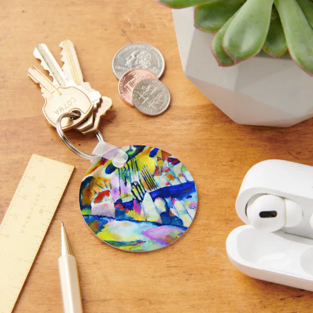 Landscape with Rain by Wassily Kandinsky Keychain | Zazzle