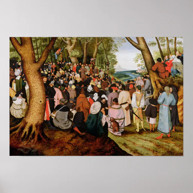 Landscape with St. John the Baptist Preaching Poster | Zazzle