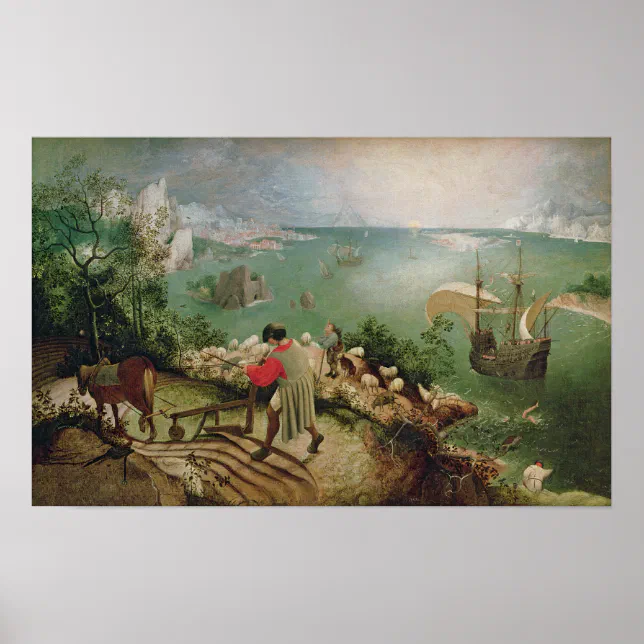 Landscape with the Fall of Icarus, c.1555 Poster | Zazzle