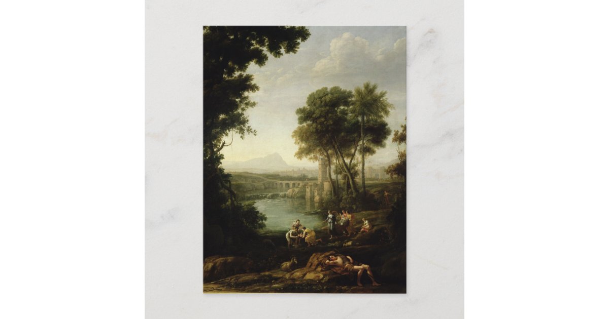 Landscape with the Finding of Moses Postcard | Zazzle