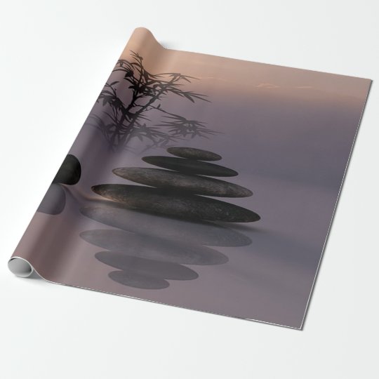Landscape, Zen Stones,Bamboo Wrapping Paper | Zazzle.com