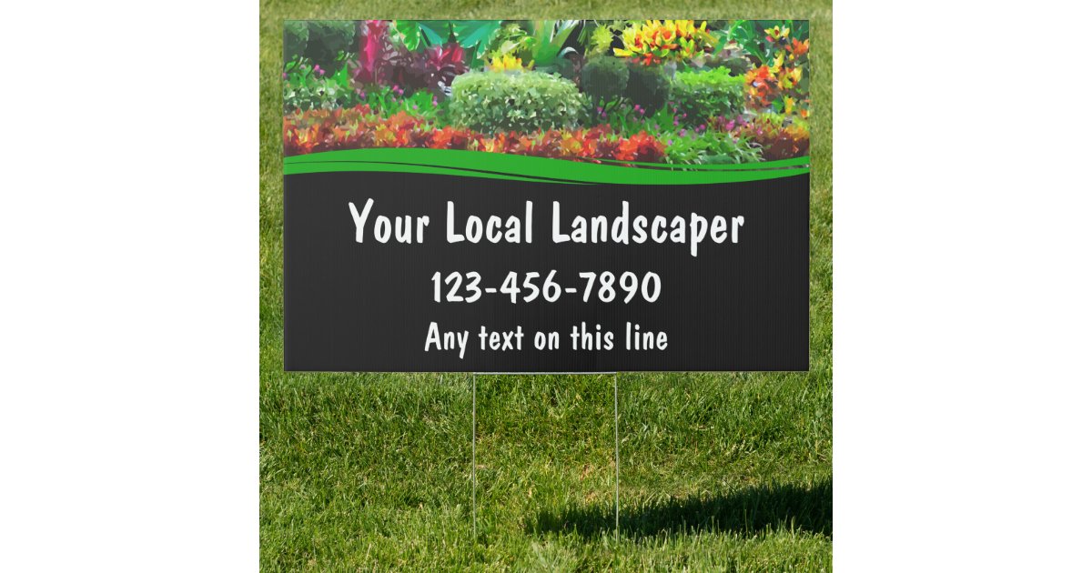 Landscaper Advertising Yard Sign Template | Zazzle