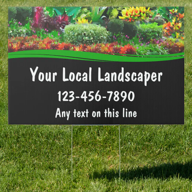 Landscaper Advertising Yard Sign Template | Zazzle