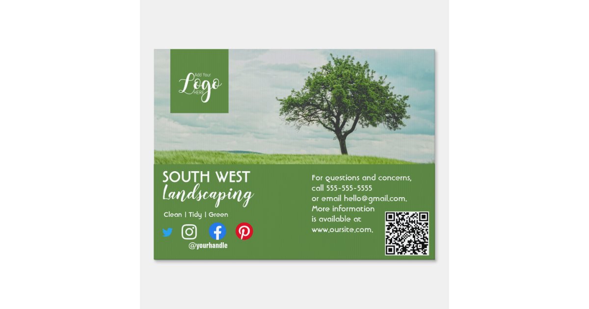 landscaping gardener tree surgeon arborist flyer sign | Zazzle