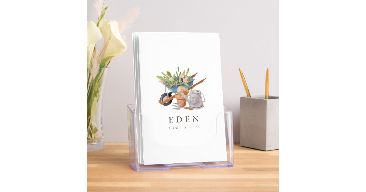 Landscaping Gardening Service Leaflet Brochure | Zazzle