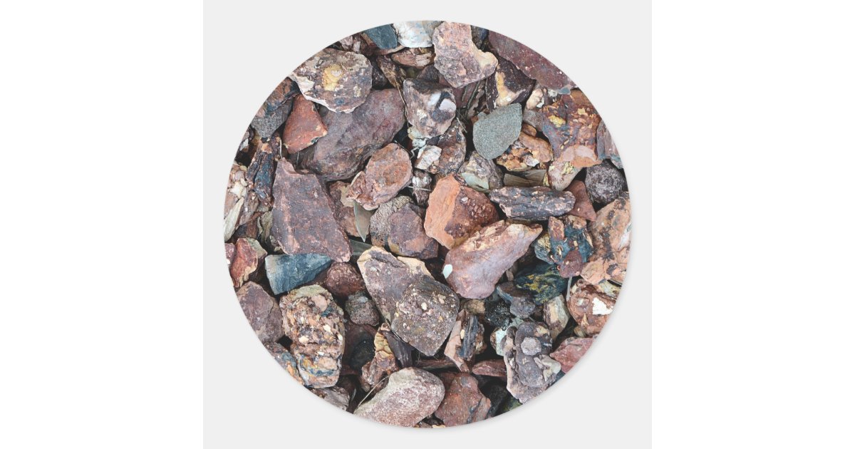 Landscaping Lava Rock Rubble and Stones Classic Round Sticker | Zazzle
