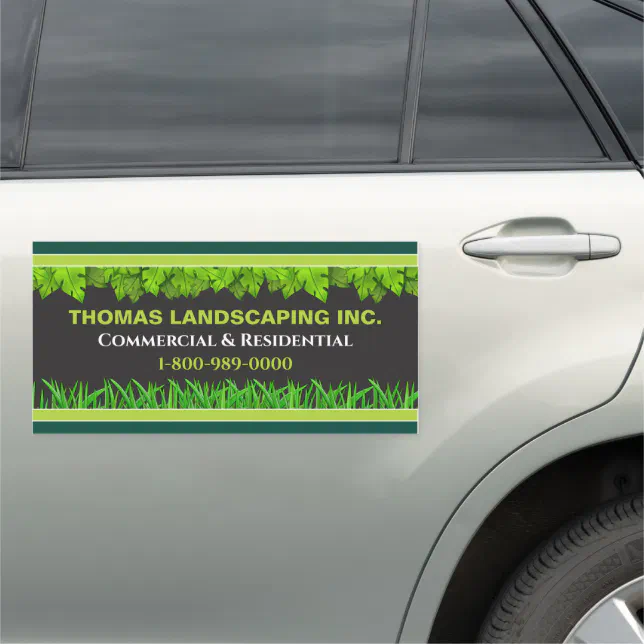 Landscaping Lawn Care Sign for your Work Truck | Zazzle