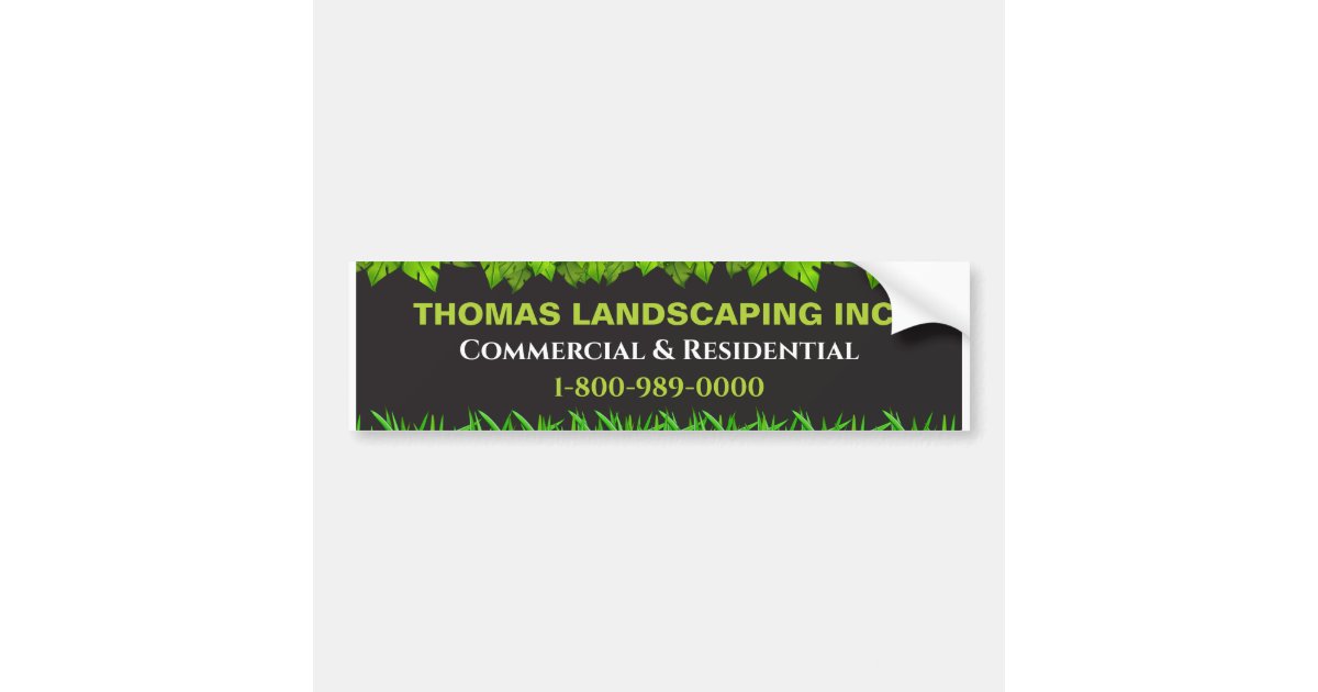 Landscaping Lawn Care Sign for your Work Truck Bumper Sticker | Zazzle