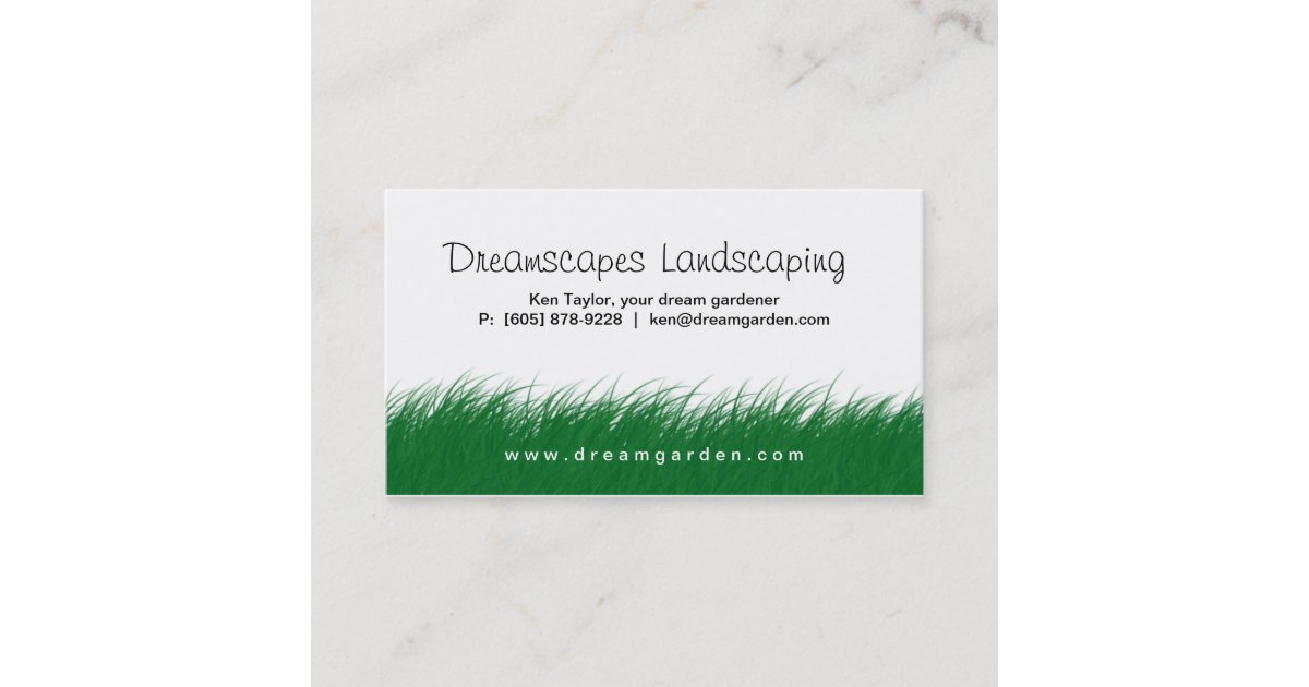 Landscaping Lawn Care Wild Grass Business Card | Zazzle
