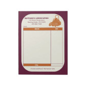 Landscaping Lawn Mowing Business Receipt Invoice Notepad | Zazzle