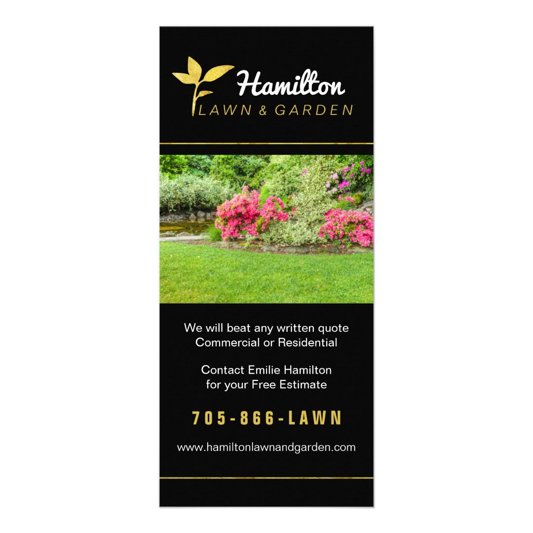 Landscaping Price List Flyer Rack Card | Zazzle