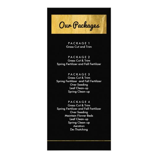 Landscaping Price List Flyer Rack Card | Zazzle