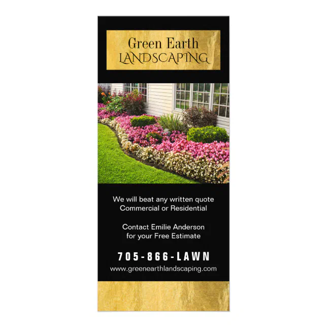 Landscaping Price List Flyer Rack Card | Zazzle